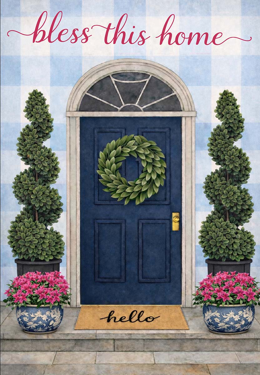 MAGNOLIA WREATH – Charleston Garden Flags