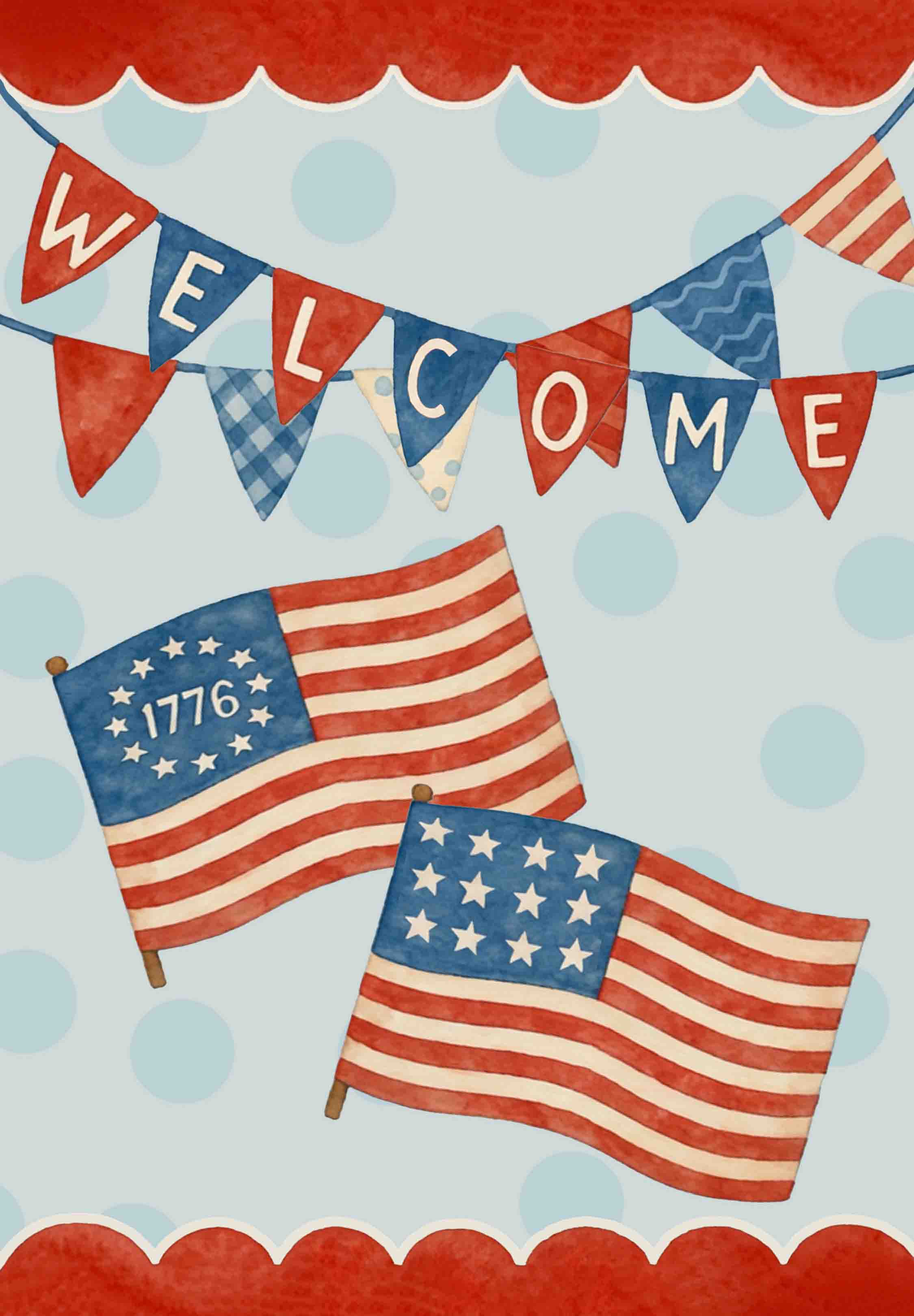 USA WELCOME BANNER – Charleston Garden Flags